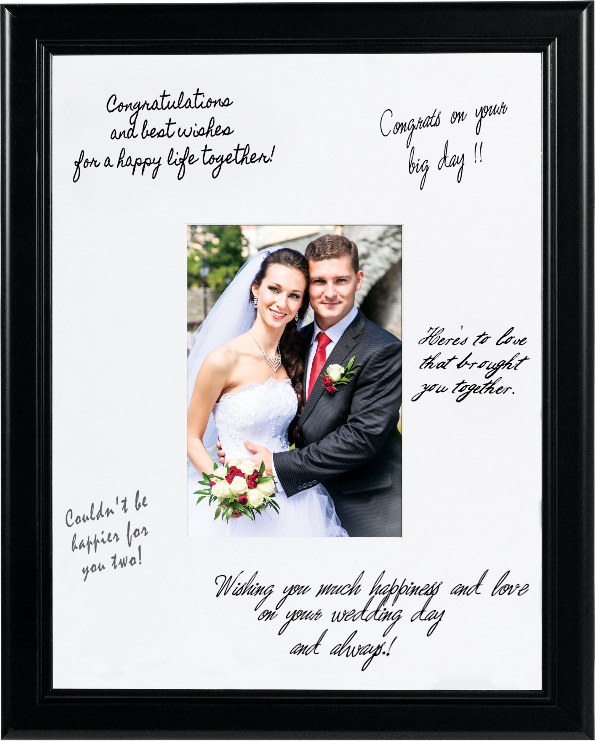 Autograph Picture Frame Decoration, Black, 12-in, for Wedding ...