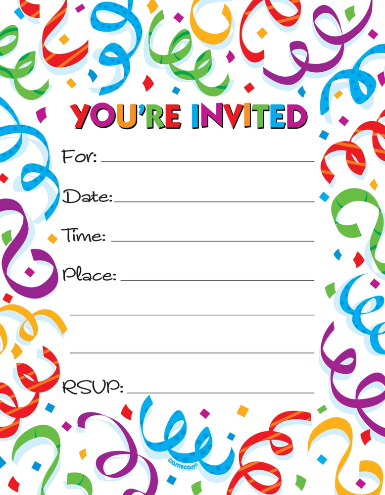 Fanfare Invitations, 50-pk | Party City