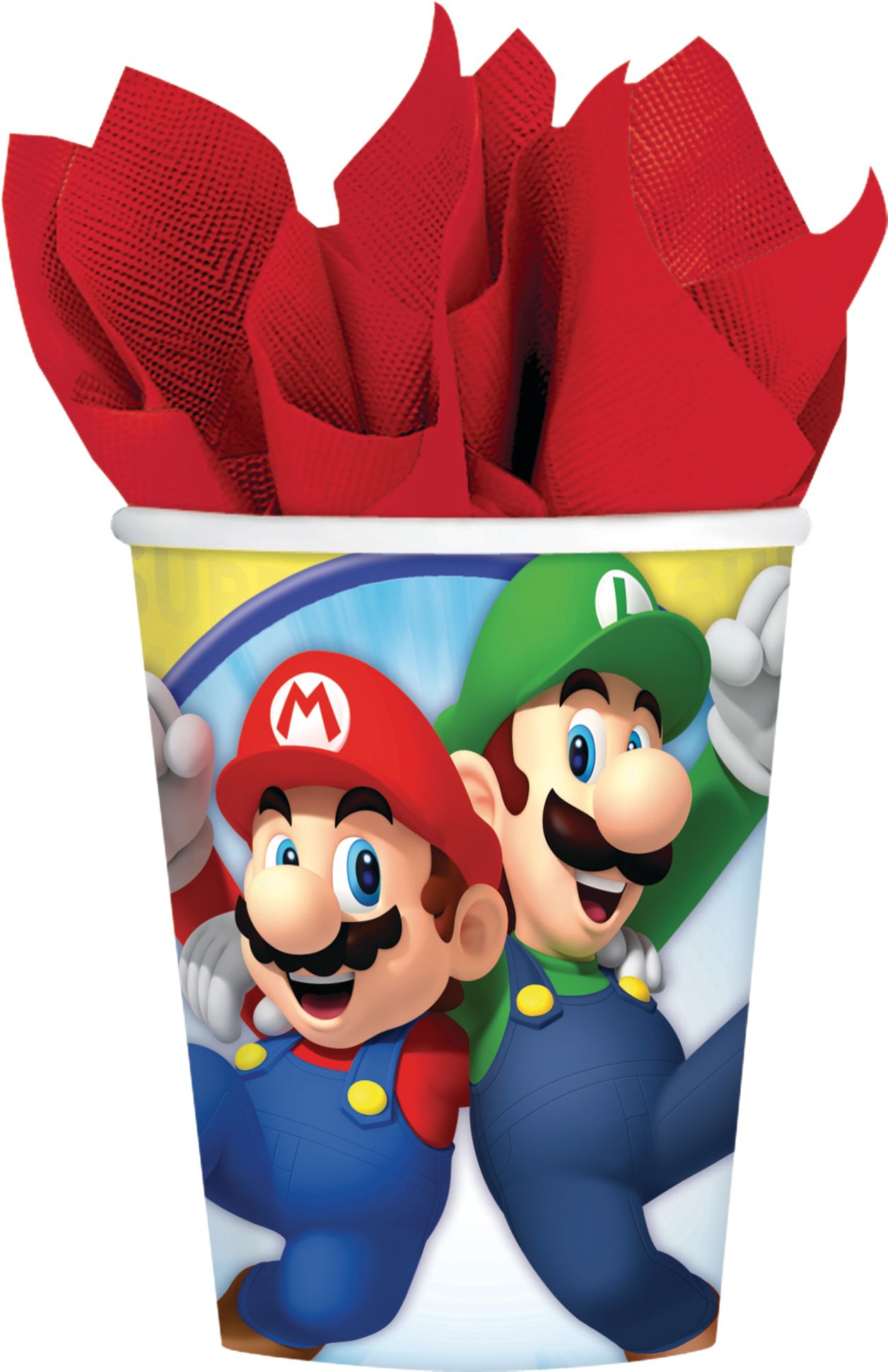 Nintendo Super Mario Bros Paper Disposable Cups, Red/Blue/Green, 9-oz ...