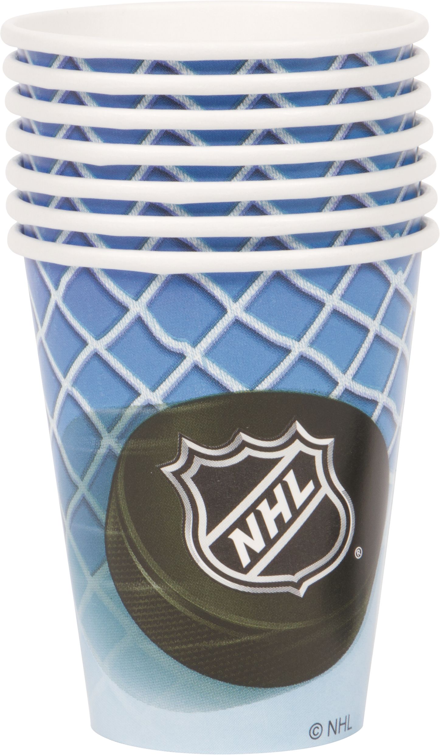 National Hockey League NHL Paper Disposable Cups, Blue, 9-oz, 8-pk, for ...