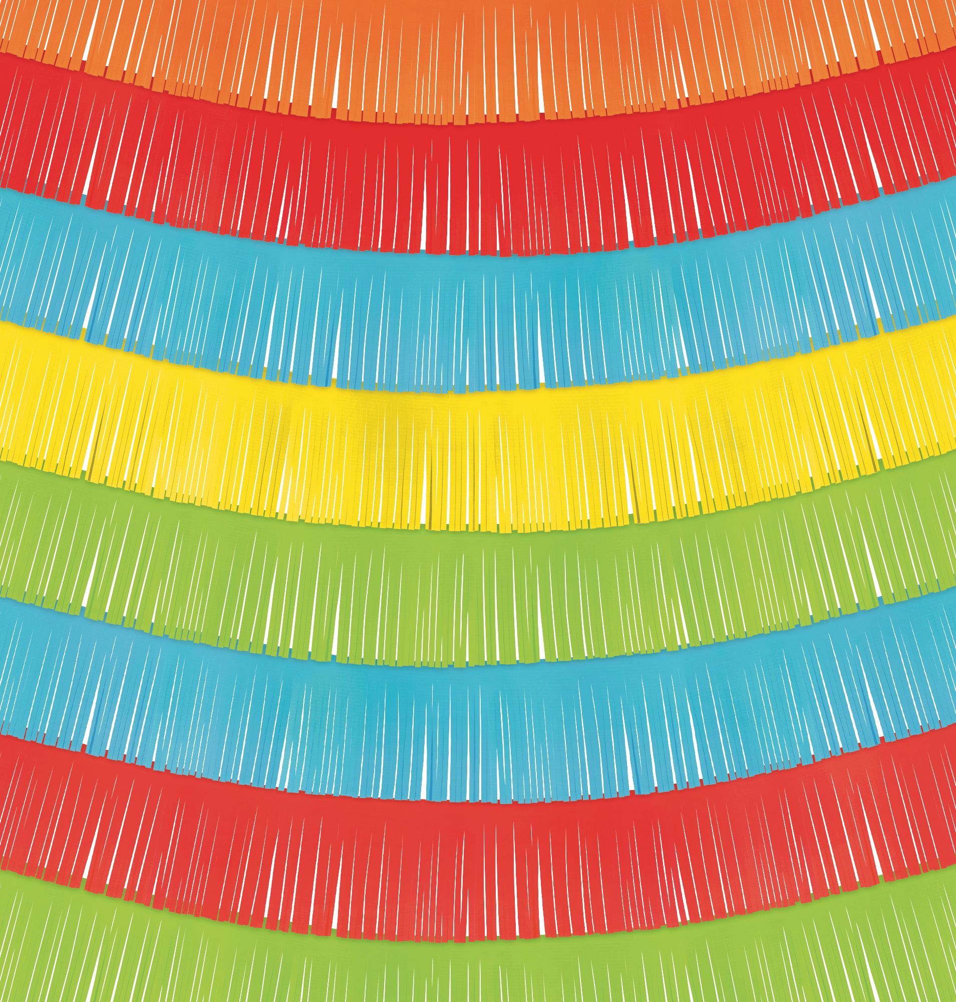 Banderoles à franges multicolores, paq. 9 | Party City