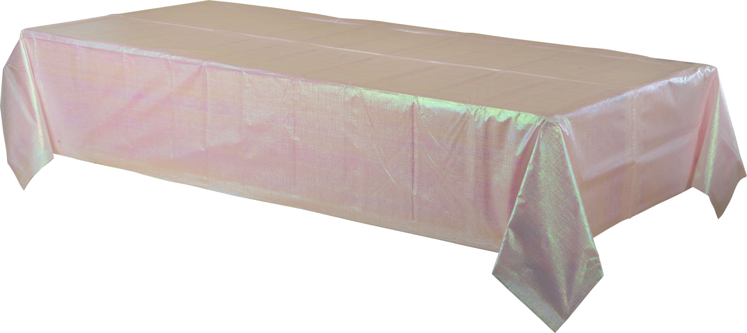 Rectangle Plastic Reusable Table Cover, Opalescent Pink, 54x102-in, for ...
