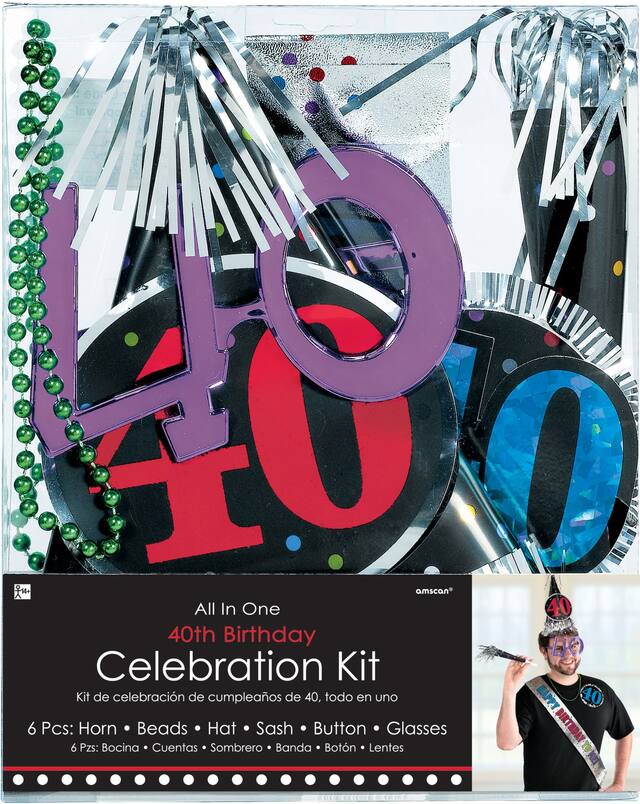 40th Birthday Accessory Kit 6 Pc Party City