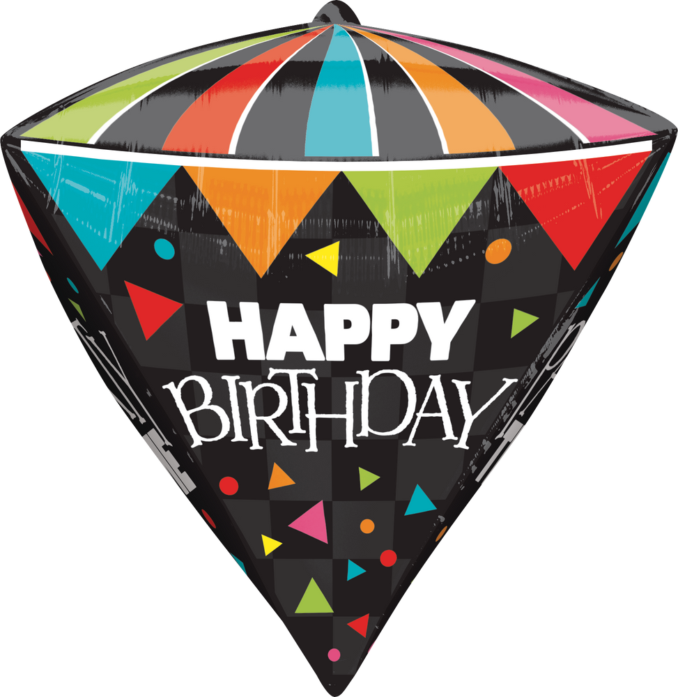 Ballon En Aluminium Diamondz Party Time Birthday Party Gonflage à L