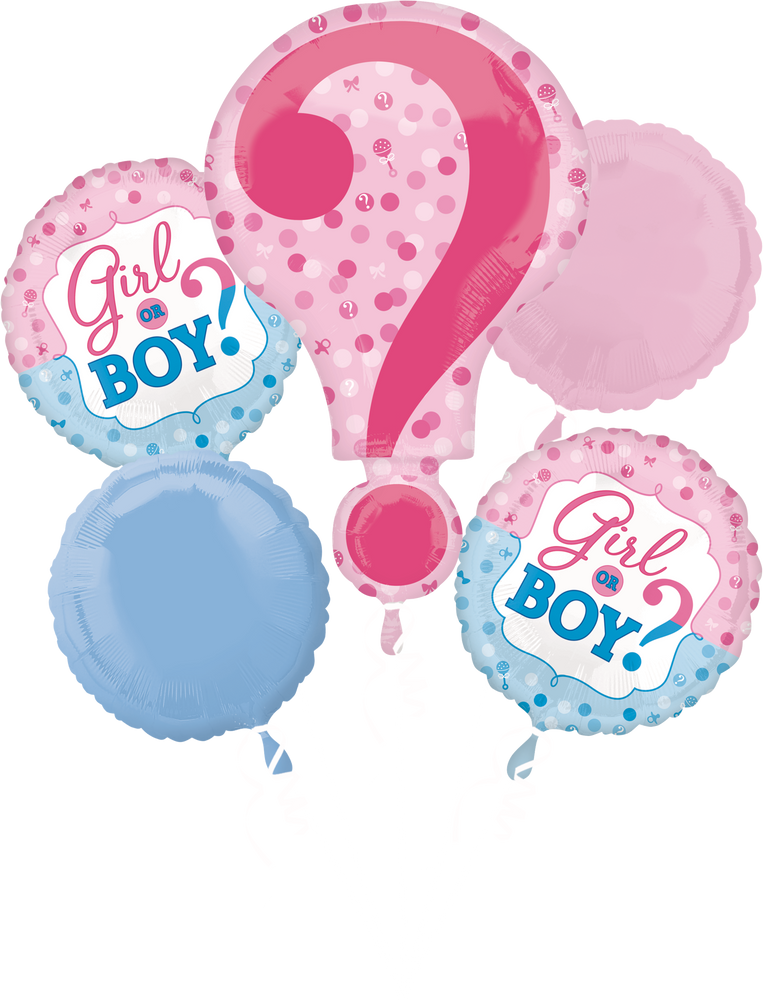 Bouquet De Ballons En Aluminium Pour Dévoilement De Sexe Du Bébé
