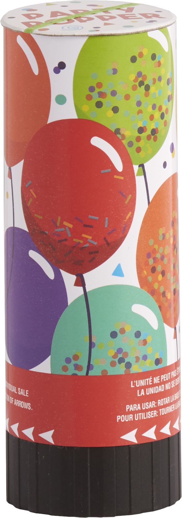 Balloon Birthday Confetti Cannon Poppers, Multi-Coloured, 12-pk, for ...