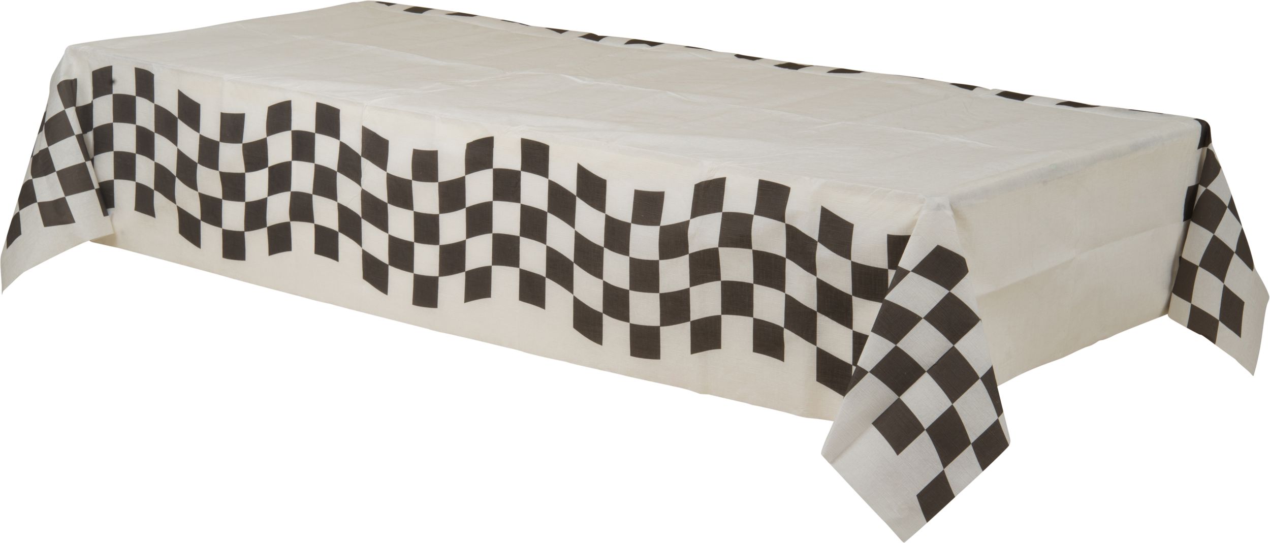 Checkered Paper Table Cover, Black/White | Party City