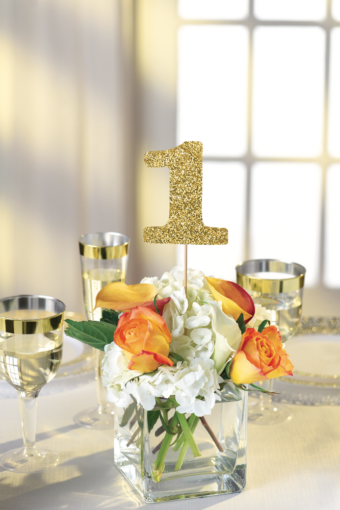 Gold Table Number Centerpiece Sticks, 1-12 | Canadian Tire