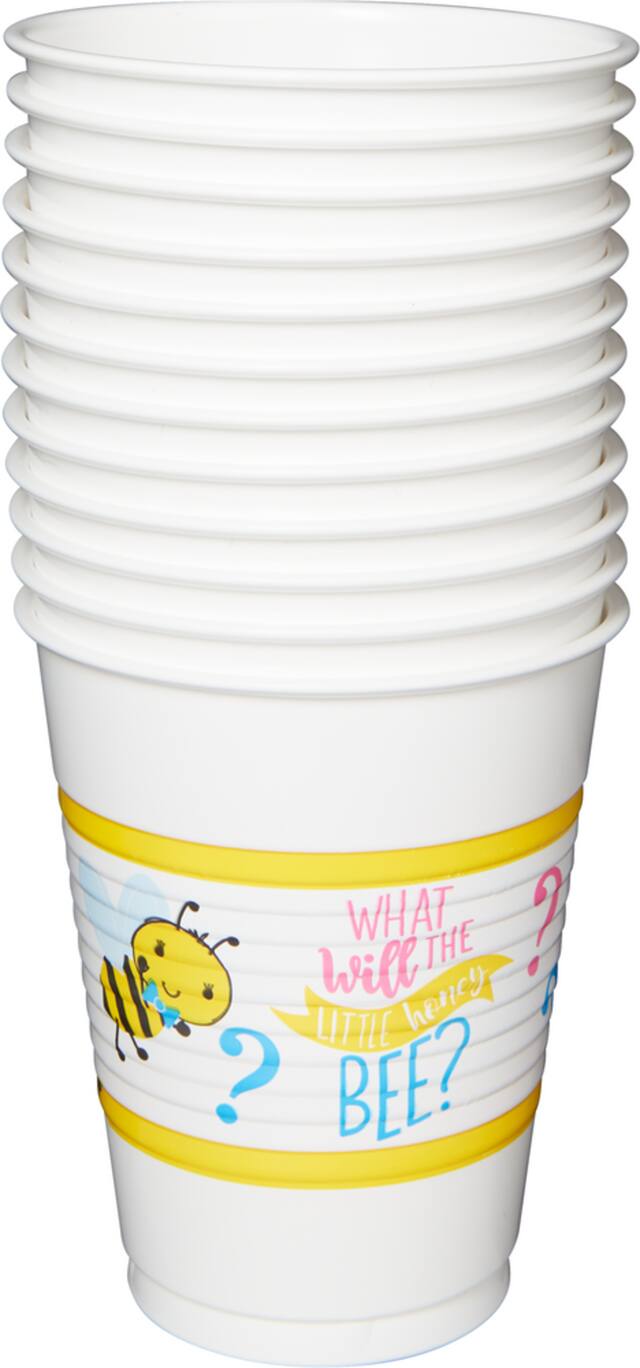 Little Honey Bee Plastic Cups, 25-pk | Party City