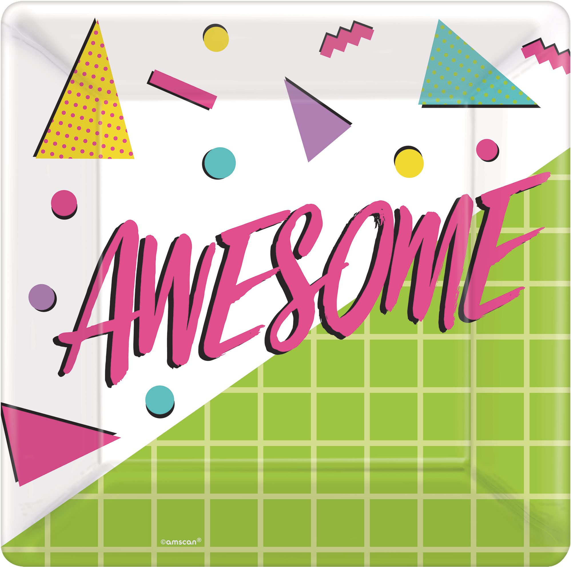 Awesome '80s Dinner Plates, 8-pk | Party City