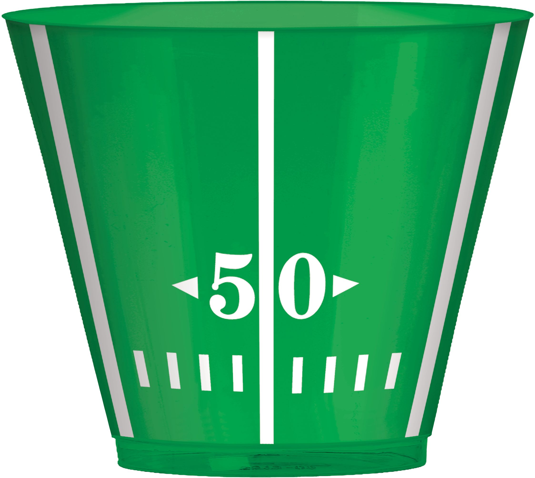 Football Plastic Reusable Plastic Tumbler Cups, Green, 9-oz, 24-pk, for ...