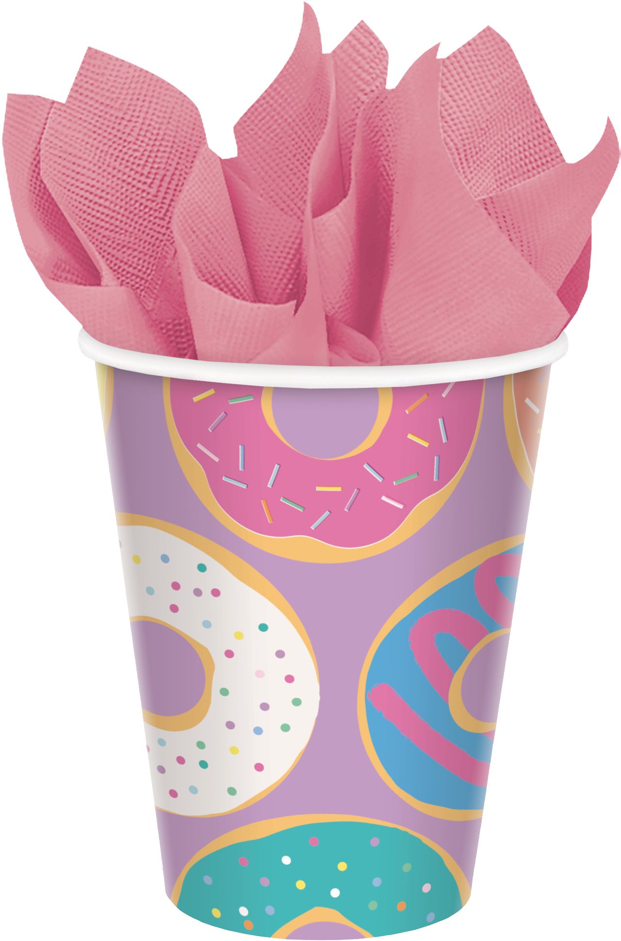 Donut Birthday Party Paper Cups, 9-oz, 8-pk | Party City