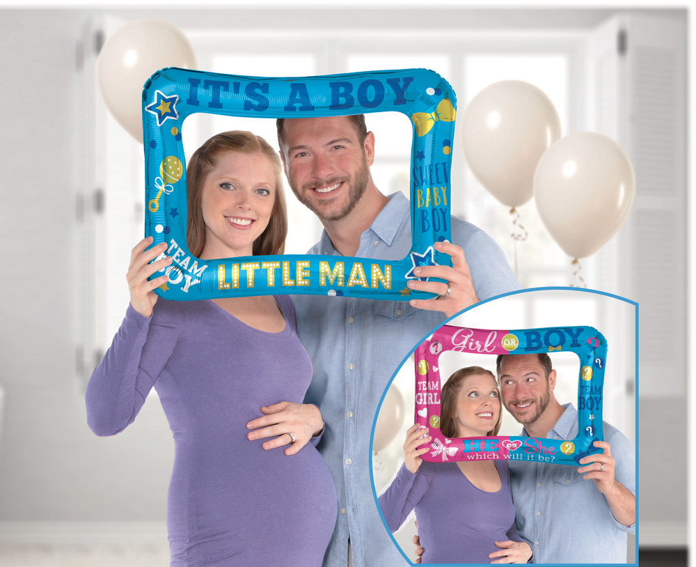 Inflatable Gender Reveal It's A Boy Photo Frame Balloon | Party City
