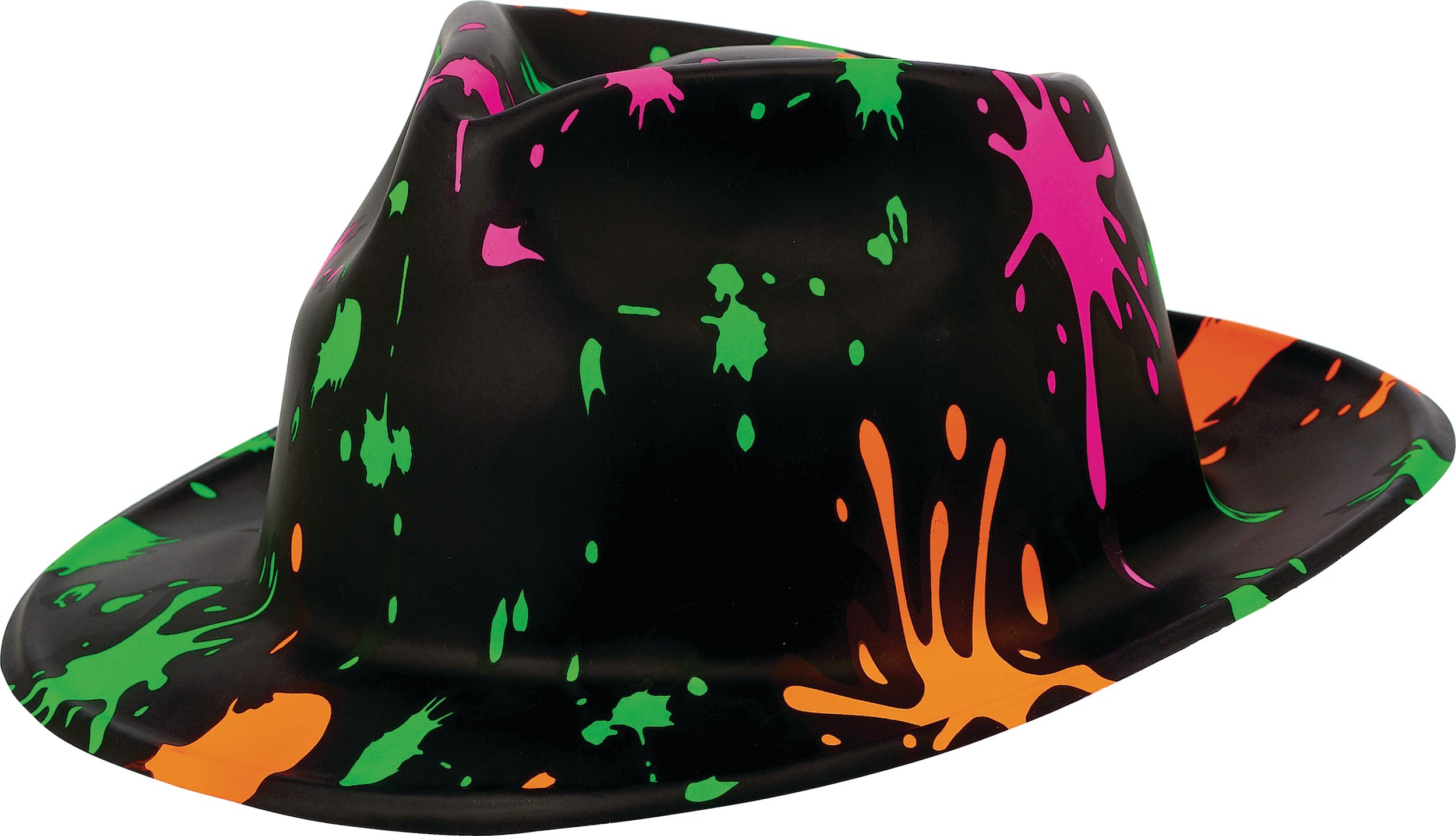 Totally 80s Paint Splatter Fedora | Party City