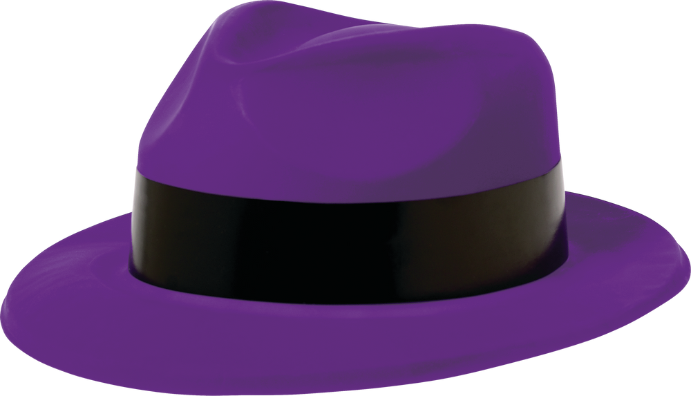 Flame Fedora Hat 80s, Neon Purple | Party City