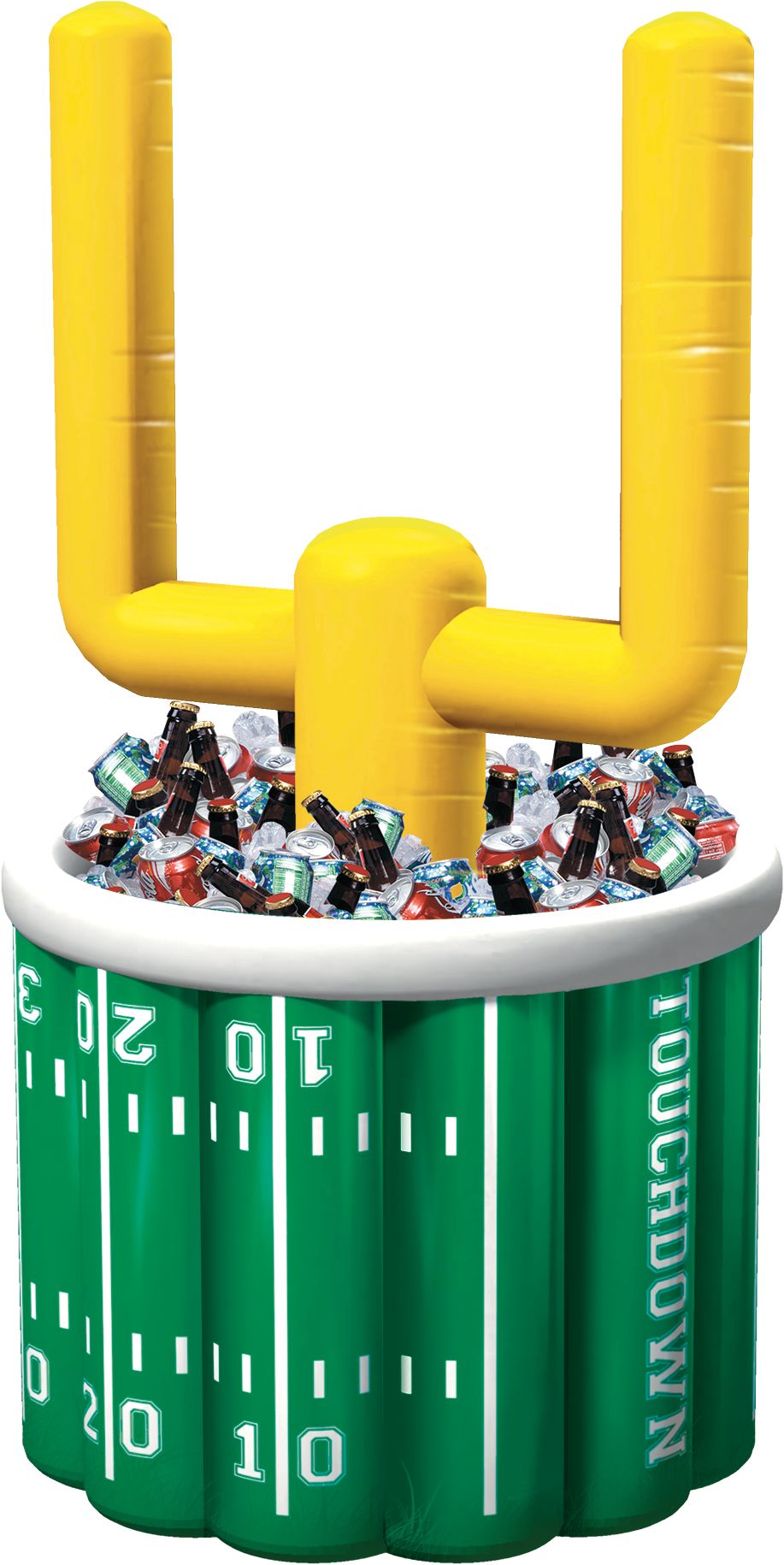 Football Field Goal Post Inflatable Cooler, Green/Yellow, 53-in, for ...