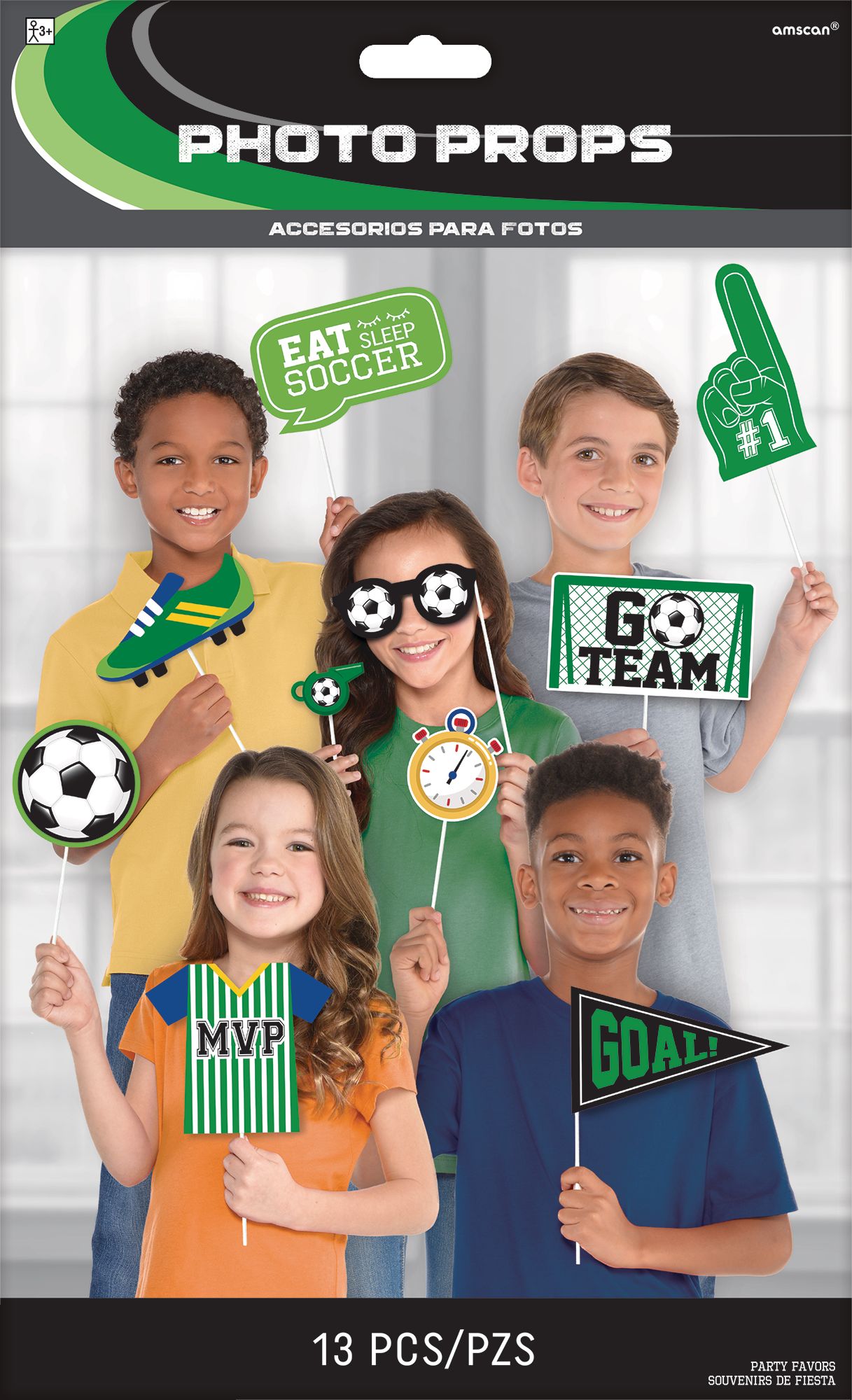 Goal Getter Soccer Photo Booth Prop Kit, 13-pc | Party City