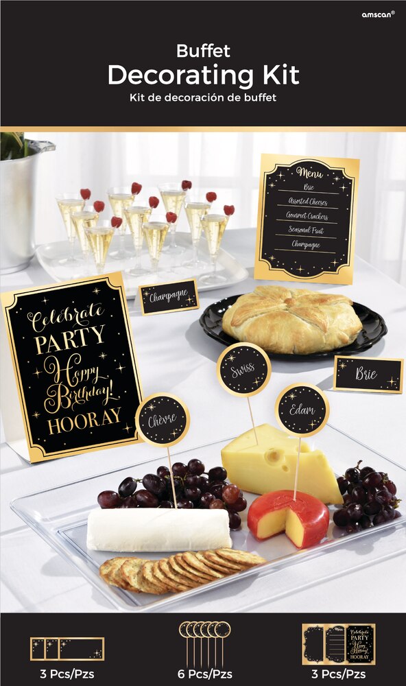 Metallic Gold Birthday Buffet Decorating Kit, 12-pc | Canadian Tire