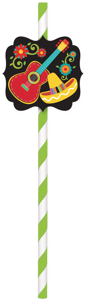 Fiesta Paper Straws, 12-pk | Party City