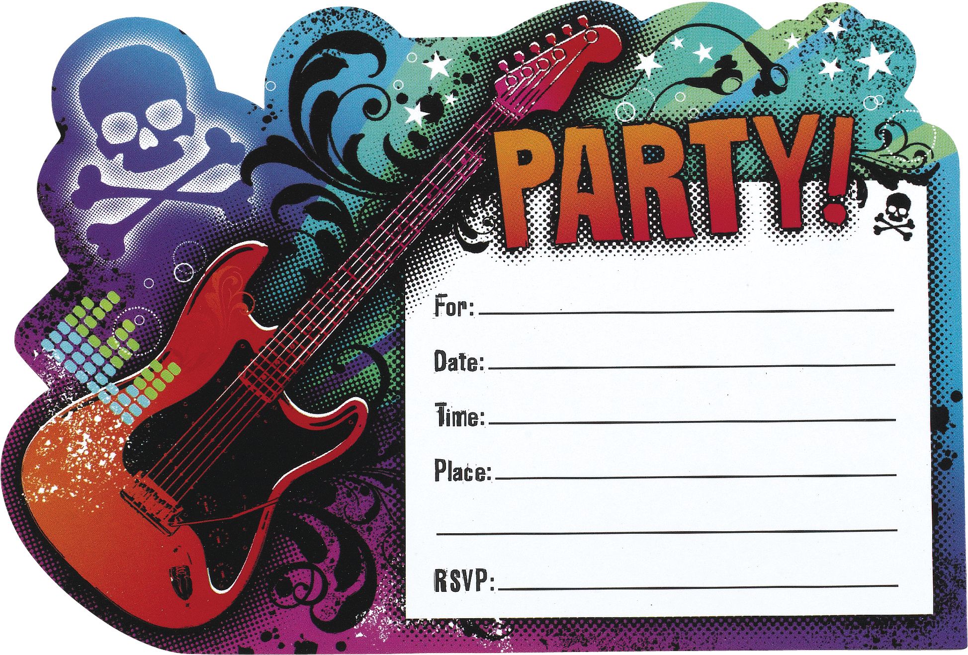 Rockstar Postcard Invitation | Party City