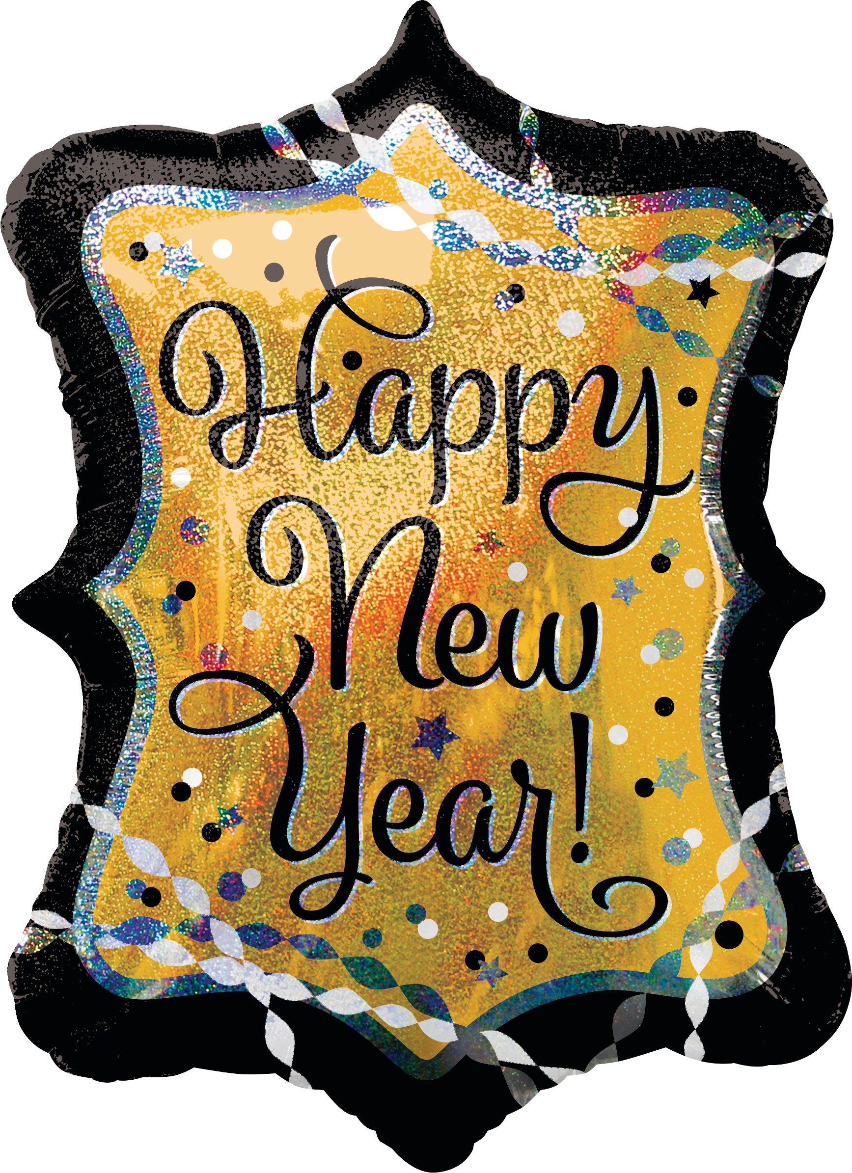 Holographic Marquee Happy New Year Balloon, 27-in | Party City