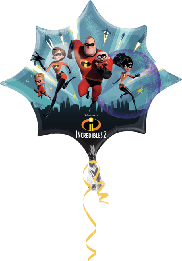 Giant Incredibles 2 Foil Balloon for Birthday Party, Helium Inflation ...