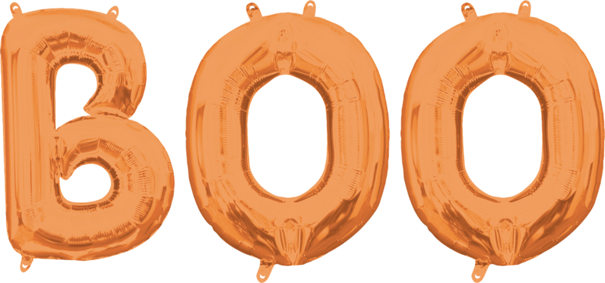 Air-Filled Orange Boo Letter Balloons, 3-pc | Party City