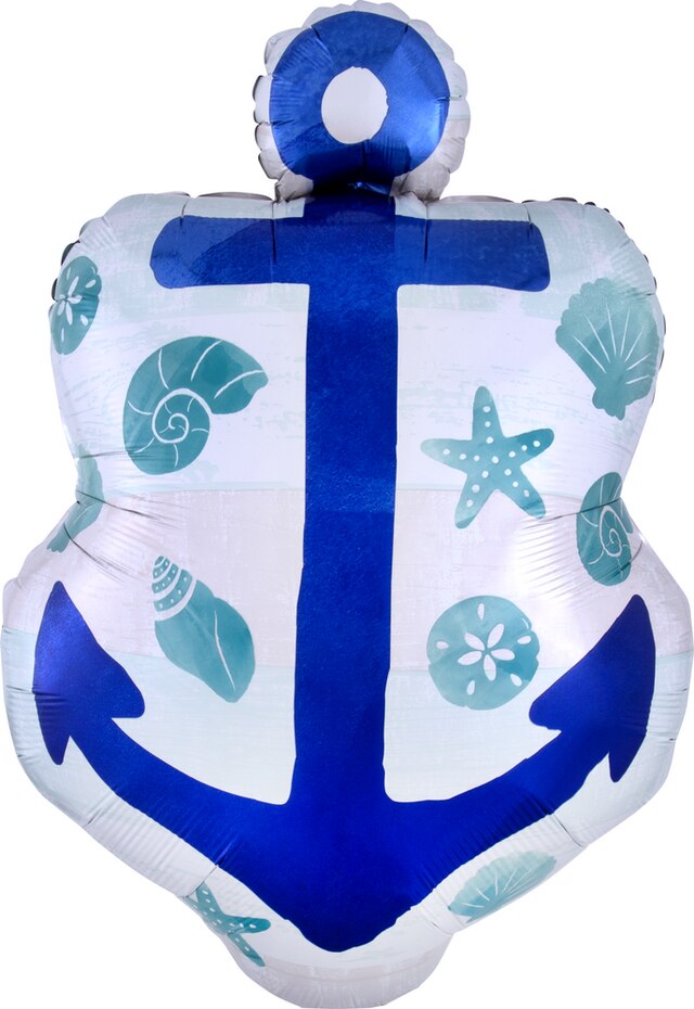 Sea, Sand, Sun Anchor Foil Balloon for Summer/Beach Party, Helium ...