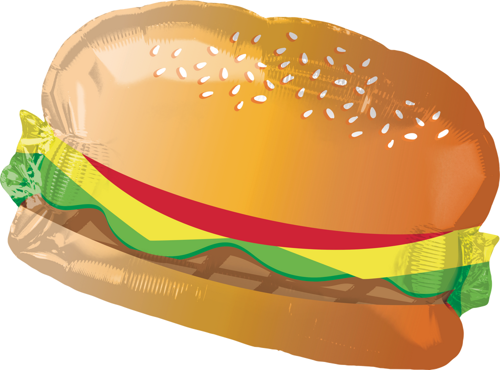 Hamburger Foil Balloon for Summer/Birthday Party, Helium Inflation ...