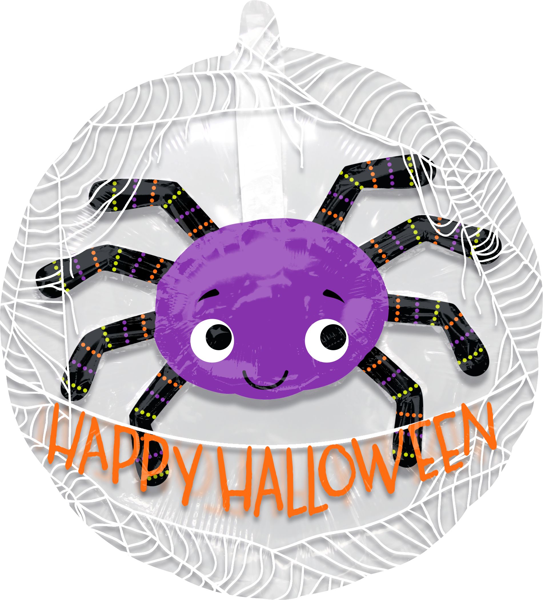 Halloween See Thru Purple Spider Balloon, Helium Inflation Included ...