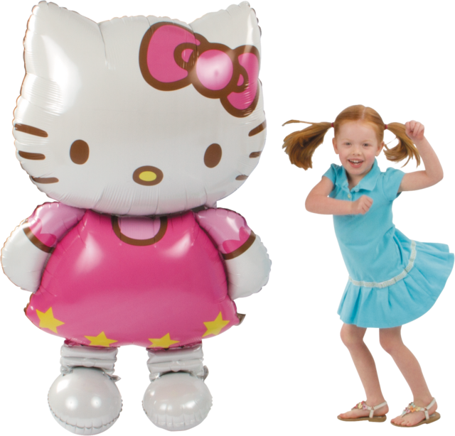 Giant Gliding Hello Kitty Foil Balloon for Birthday Party, Helium ...