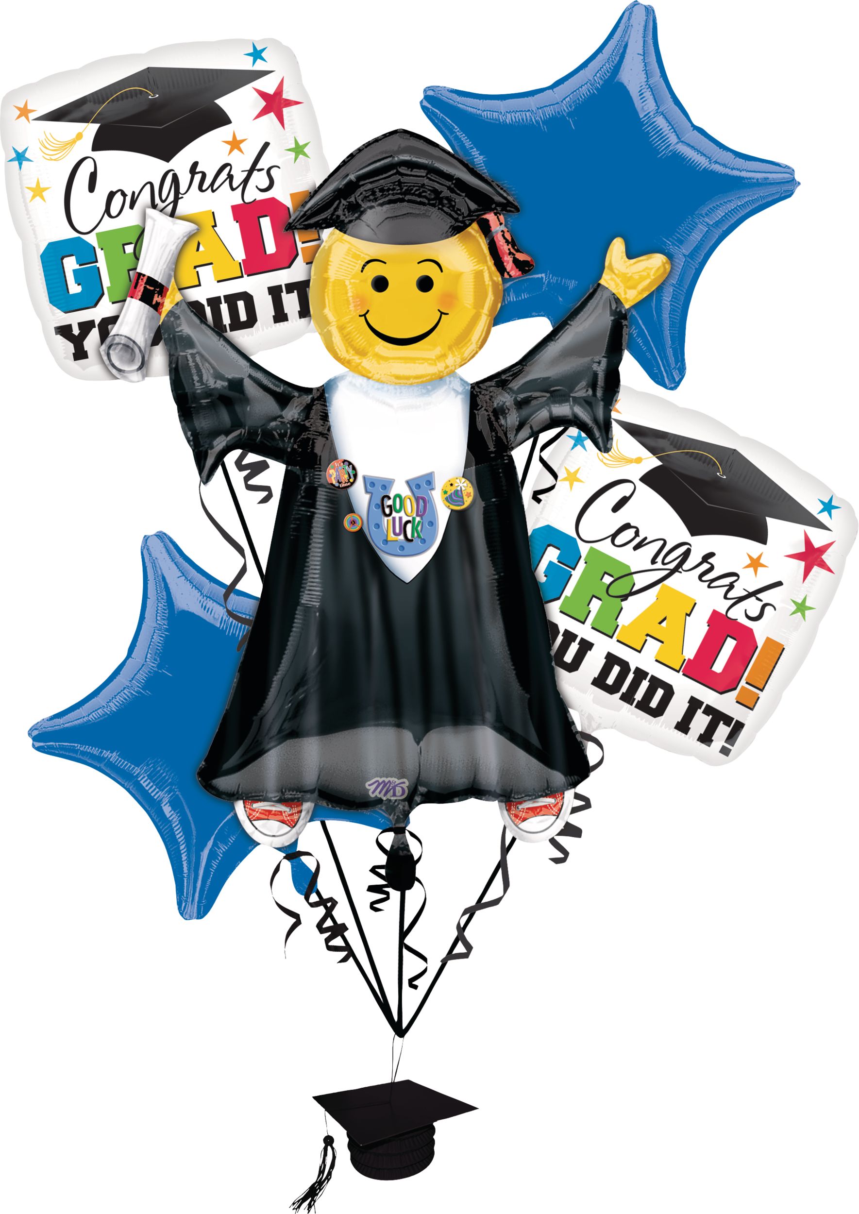 Bright Grad Graduation Balloon Bouquet, 6-pc | Party City