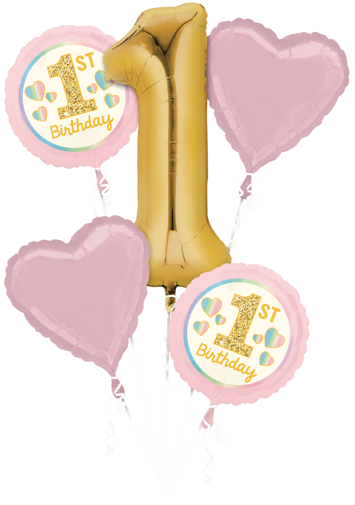 Bouquet De Ballons En Aluminium Pour 1er Anniversaire Gonflage à L