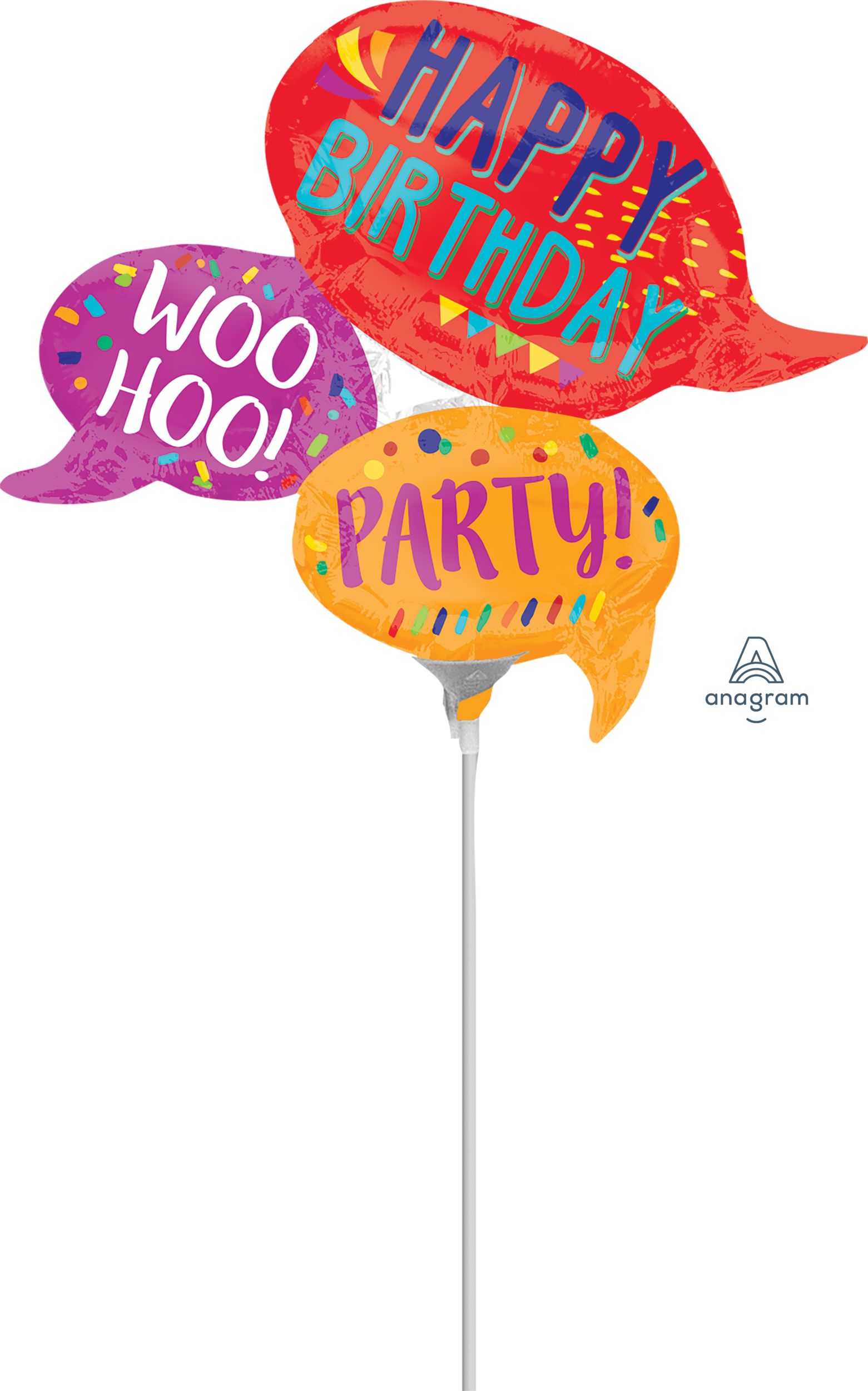 Birthday Celebration Air-Filled Mini Shape Balloon | Party City