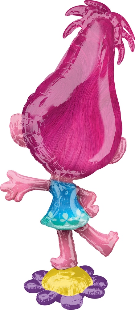 Trolls Poppy Gliding Foil Balloon for Birthday Party, Helium Inflation ...