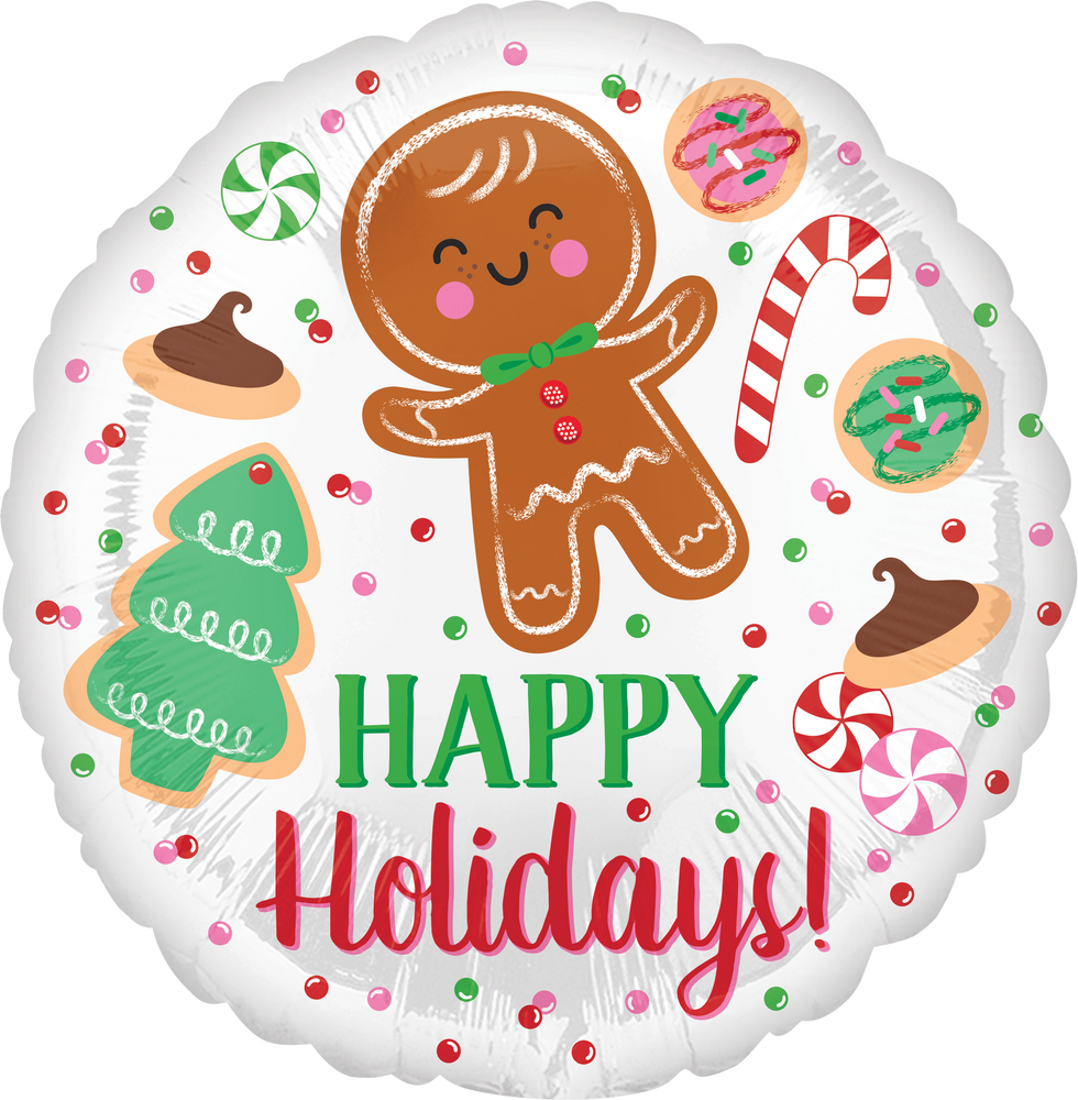 Happy Holidays Cookies Foil Balloon for Christmas, Helium Inflation ...