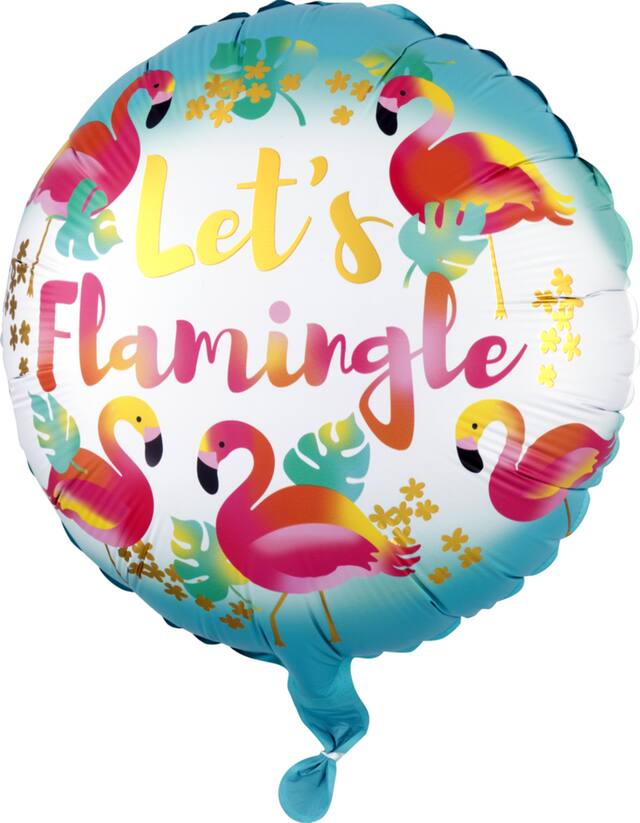 Let's Flamingle Foil Balloon for Summer/Luau/Tropical Party, Helium ...