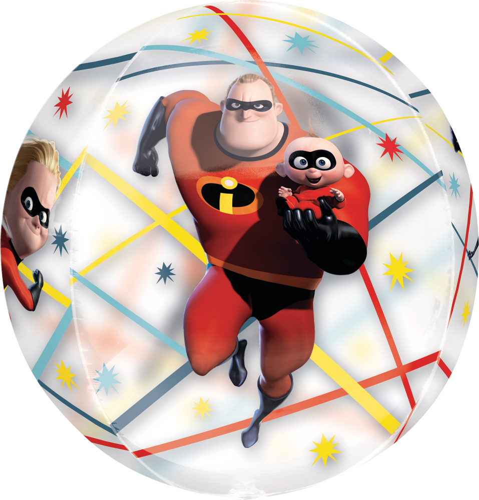 The Incredibles See Thru Orbz Foil Balloon for Birthday Party, Helium ...