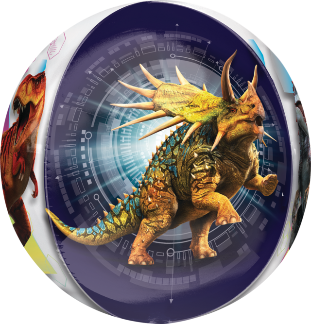 Jurassic World Dinosaur See Thru Orbz Foil Balloon Helium Inflation