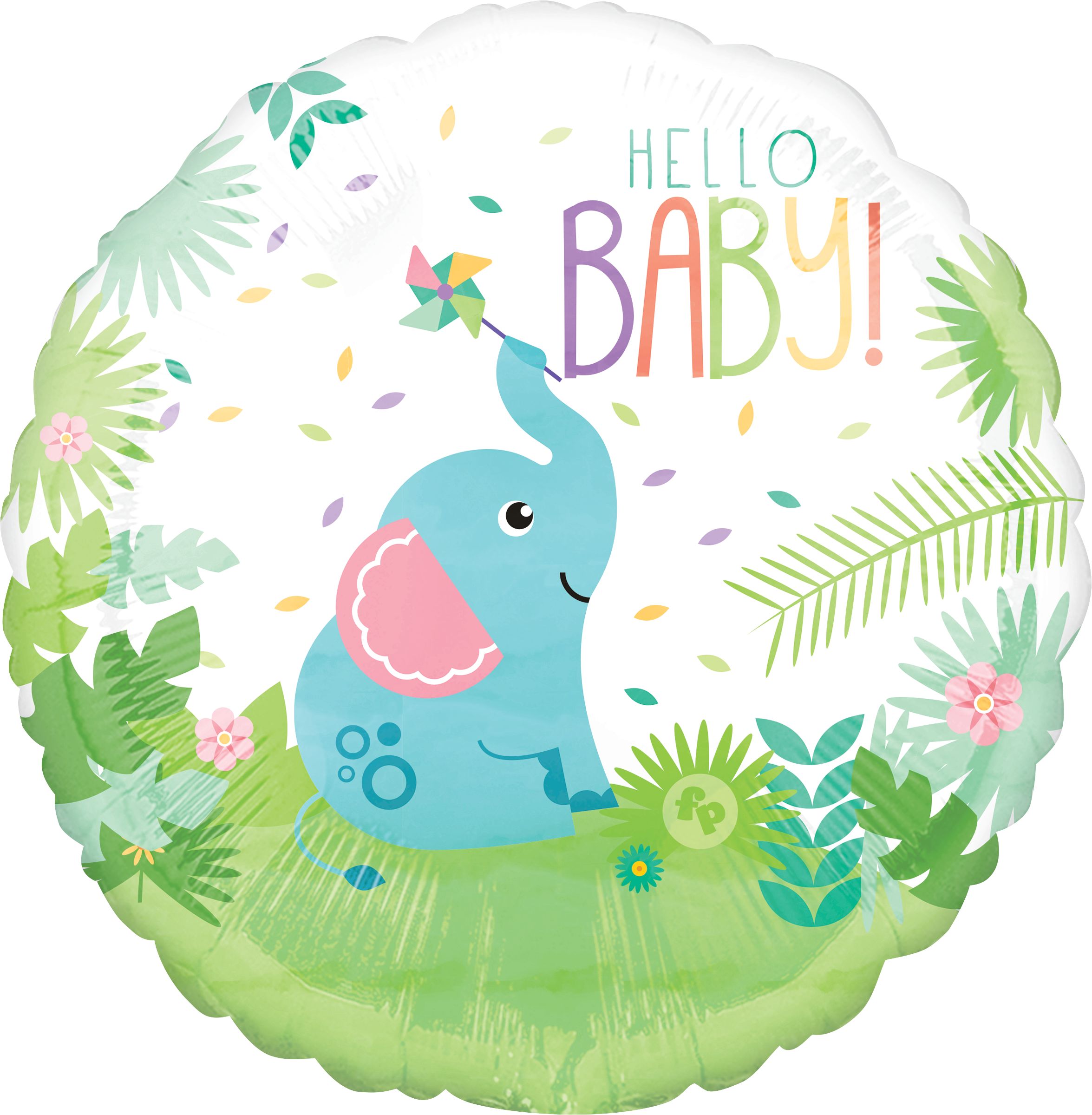 Fisher-Price Hello Baby Foil Balloon for Baby Shower/New Baby, Helium ...
