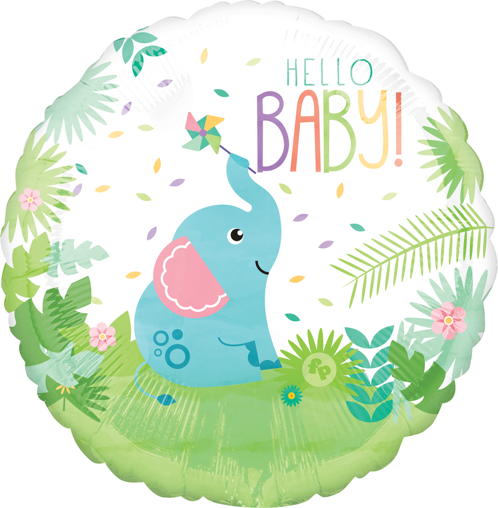Fisher-Price Hello Baby Foil Balloon for Baby Shower/New Baby, Helium ...