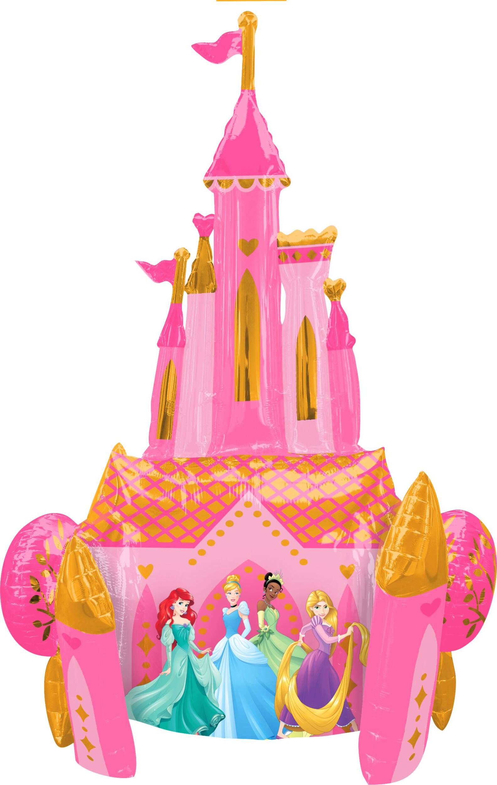 Disney Princess Once Upon A Time Castle Satin Giant Gliding Air-Walker ...