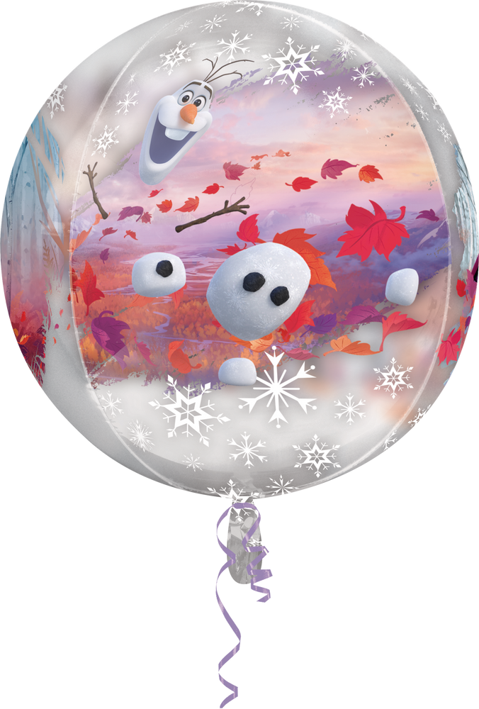 Frozen 2 See Thru Orbz Foil Balloon For Birthday Party Helium
