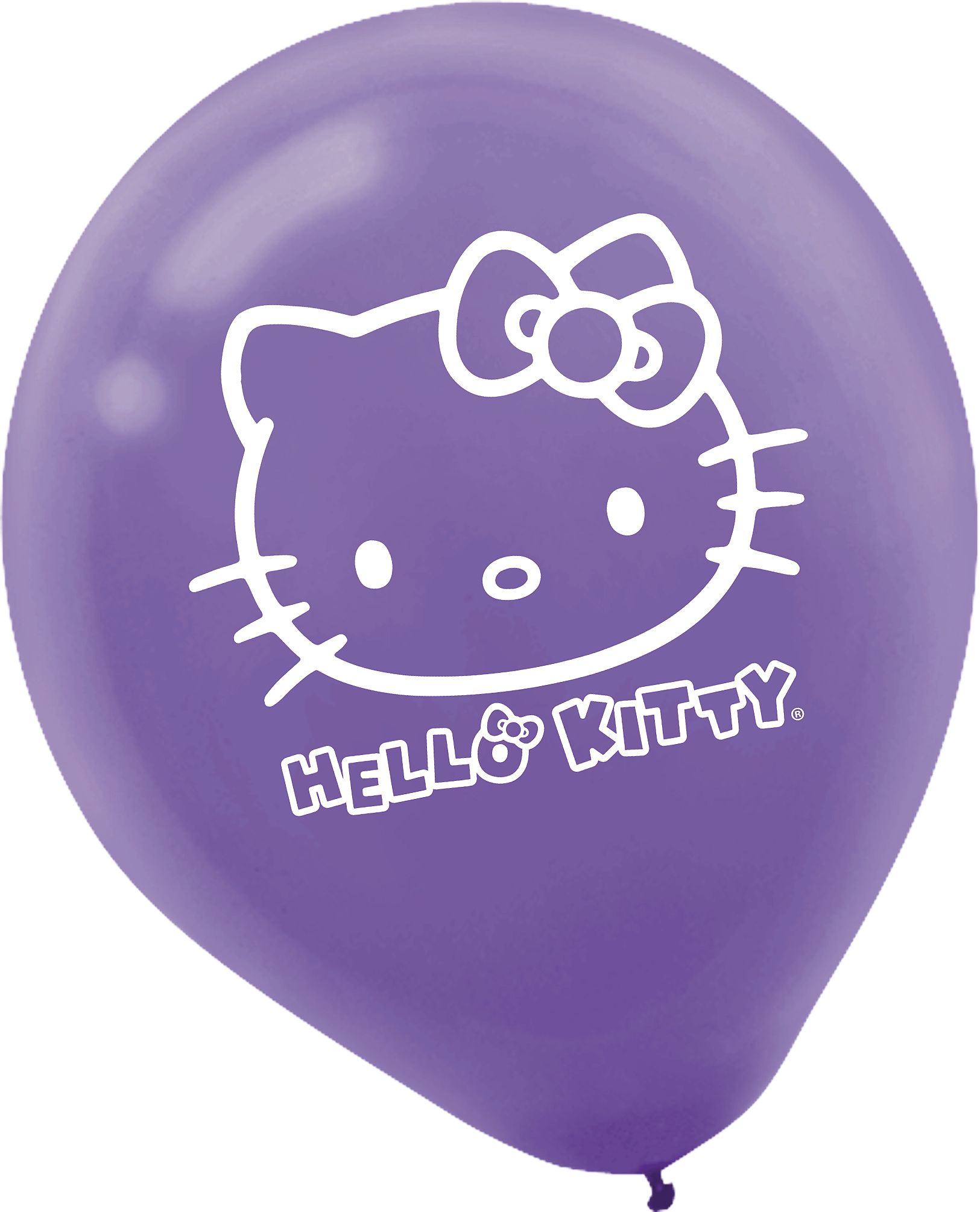 Rainbow "Hello Kitty" Printed Balloons, Purple, 6-pk | Party City