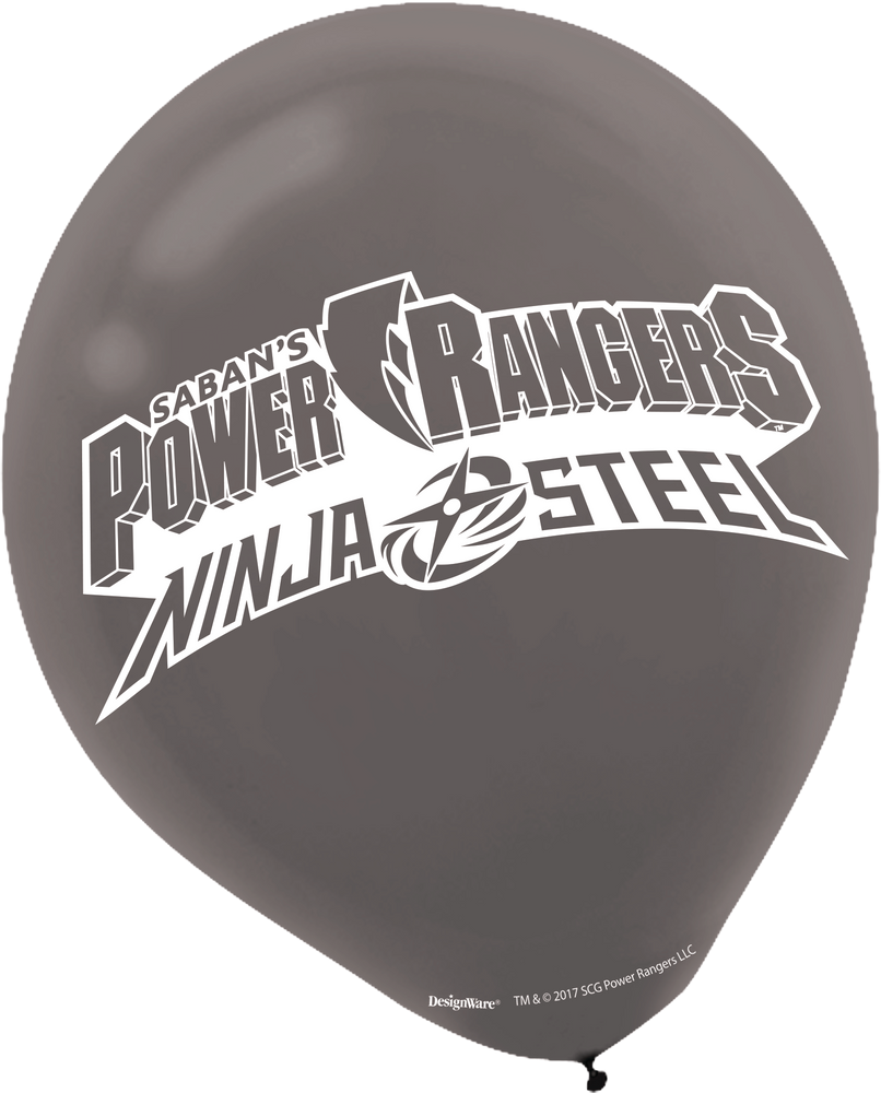 Power Rangers Ninja Steel Birthday Party Latex Balloons, Blue/Black/Red ...