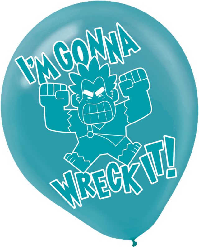 Disney Wreck-It Ralph Birthday Party Latex Balloons, Pink/Blue, 6-pk ...