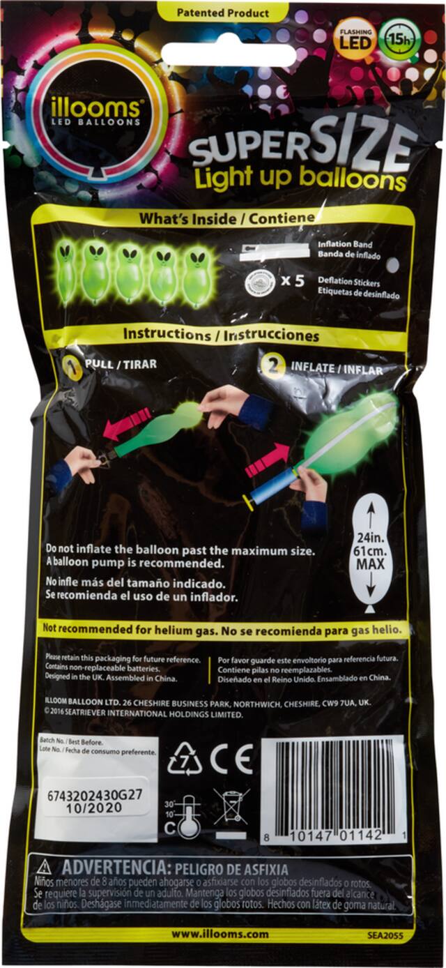 Illooms Light-Up Alien LED Balloons, 5-pk | Canadian Tire