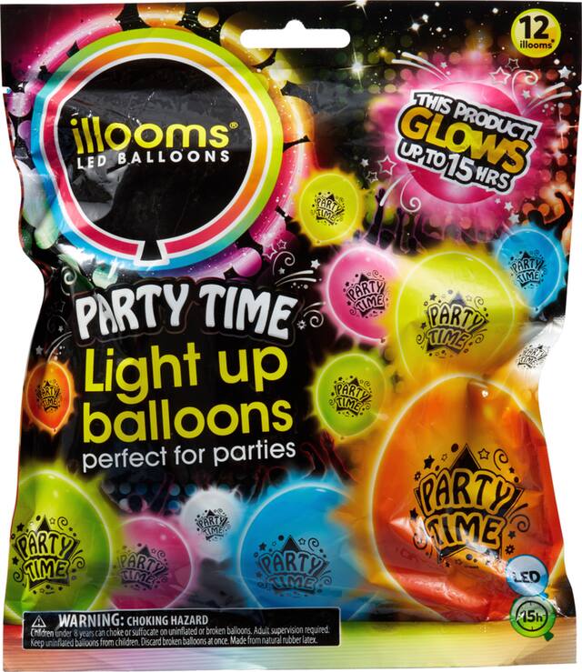 Illooms Light-Up Party Time LED Balloons, 12-pk | Canadian Tire