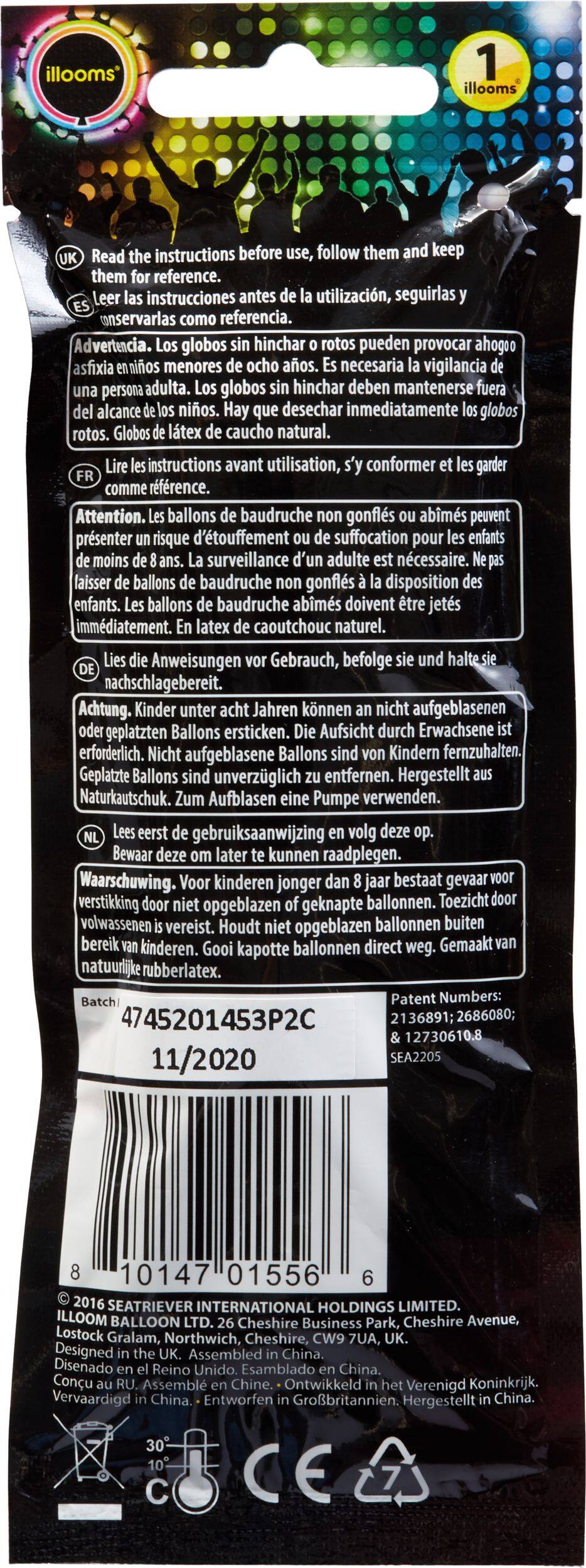 Illooms Light-Up LED Marble Balloon, 9-in | Party City