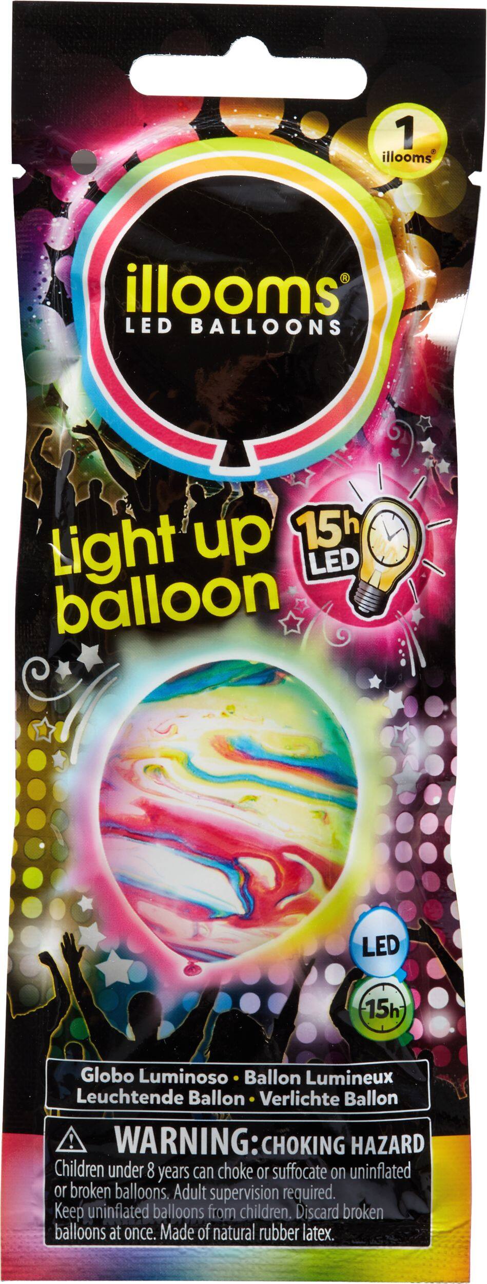 Illooms Light-Up LED Marble Balloon, 9-in | Party City